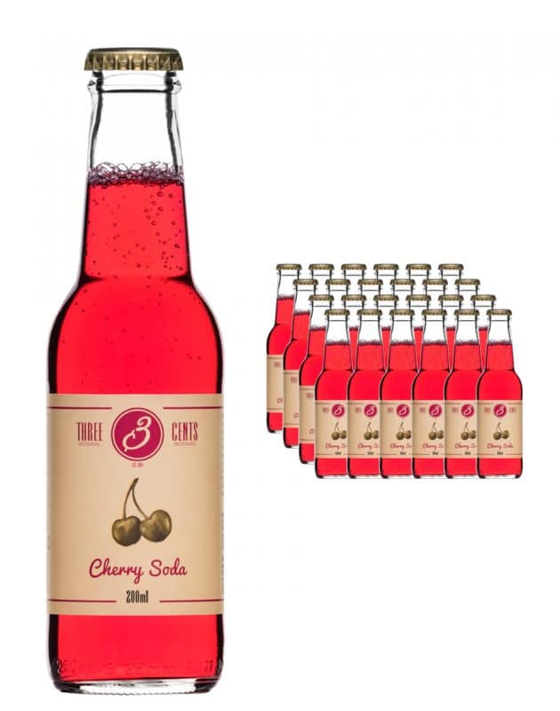 Three Cents Cherry Soda 24 x 200ml Case | VIP Bottles