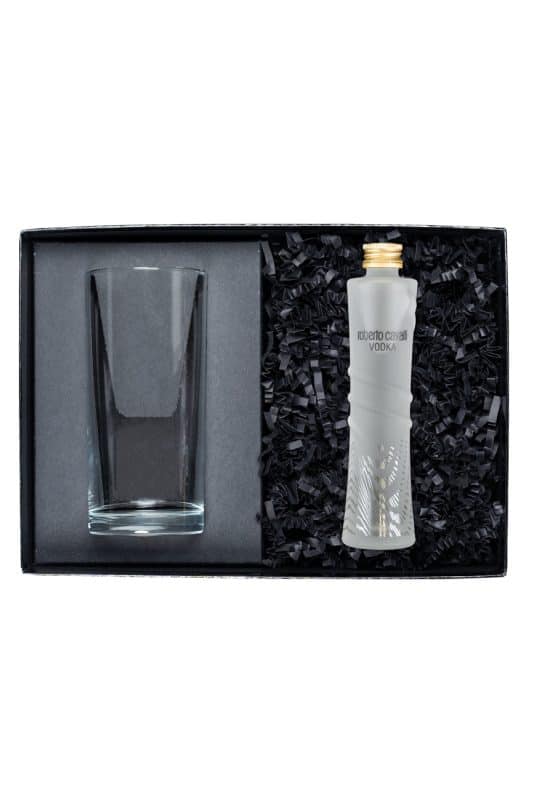 Personalised Hi-Ball Glass with Roberto Cavalli Vodka Gift Set 5cl ...